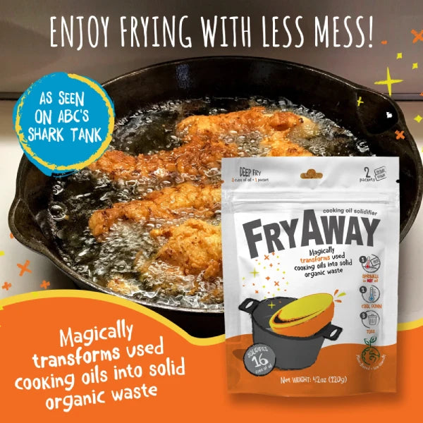 FryAway Deep Fry: Cooking Oil Solidifier for Easy Cleanup | FryAway.co